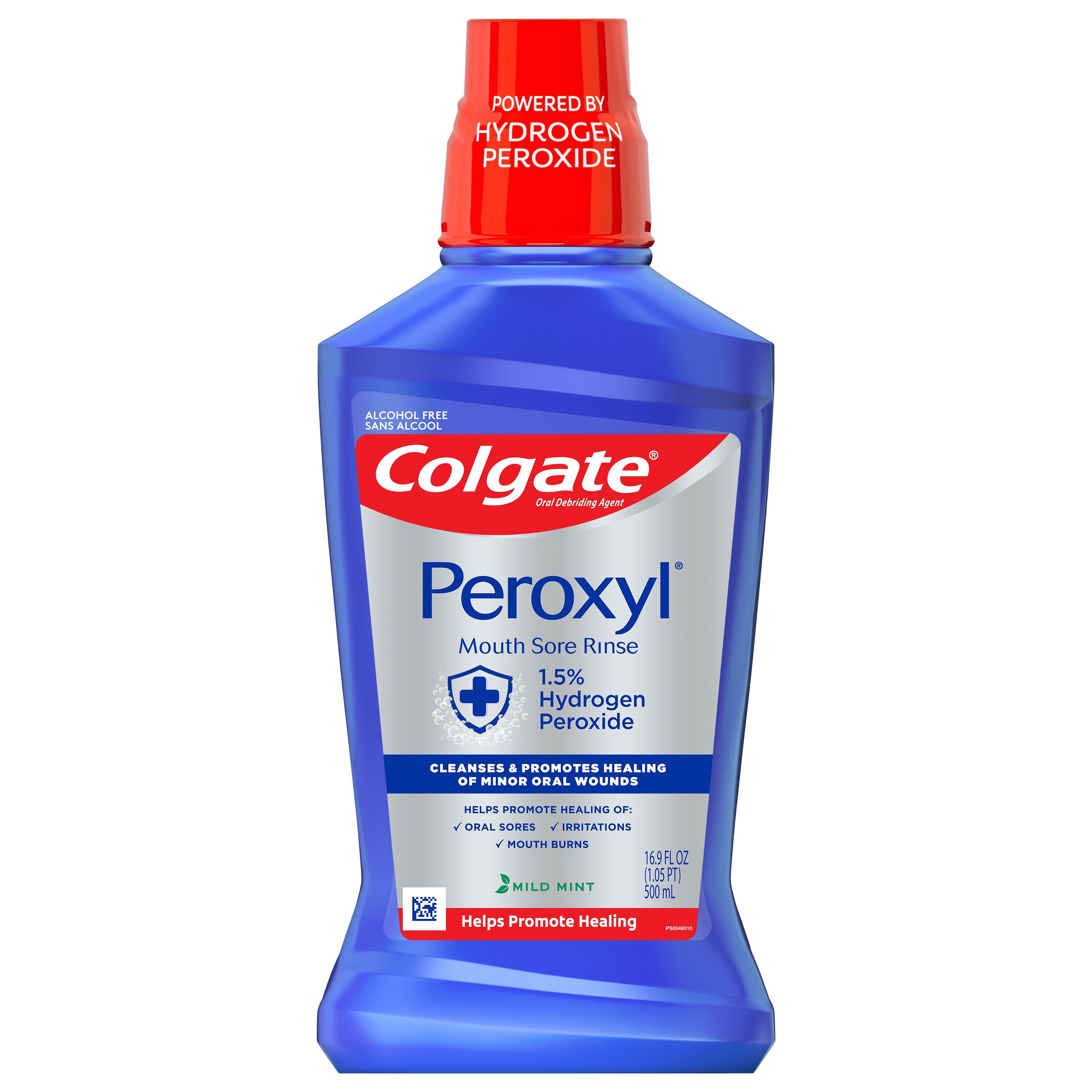 Colgate Peroxyl Mouth Sore Rinse Wash, 1.5% Hydrogen Peroxide, Mild ...