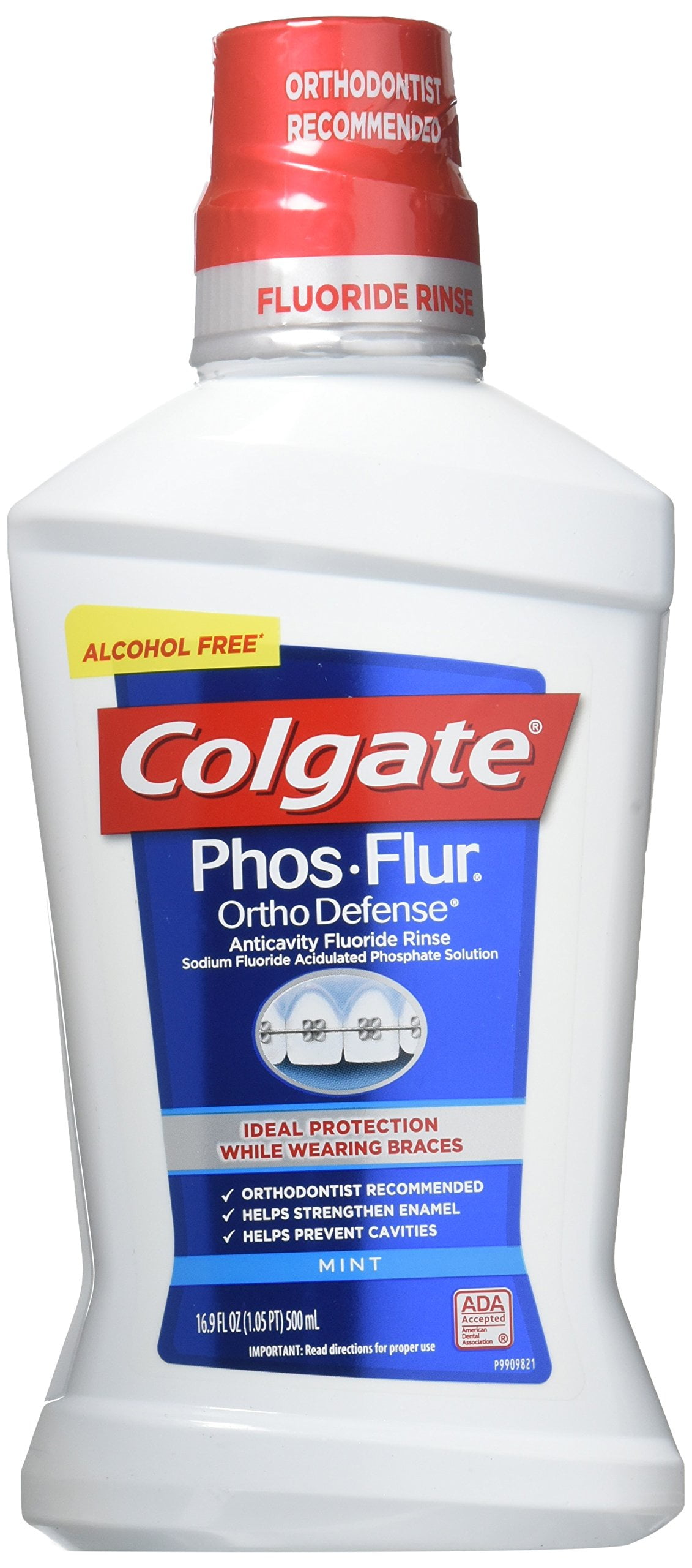 Colgate Phos-Flur Anti-Cavity Fluoride Rinse Mint 16.9 Fl oz (Pack of 3 ...