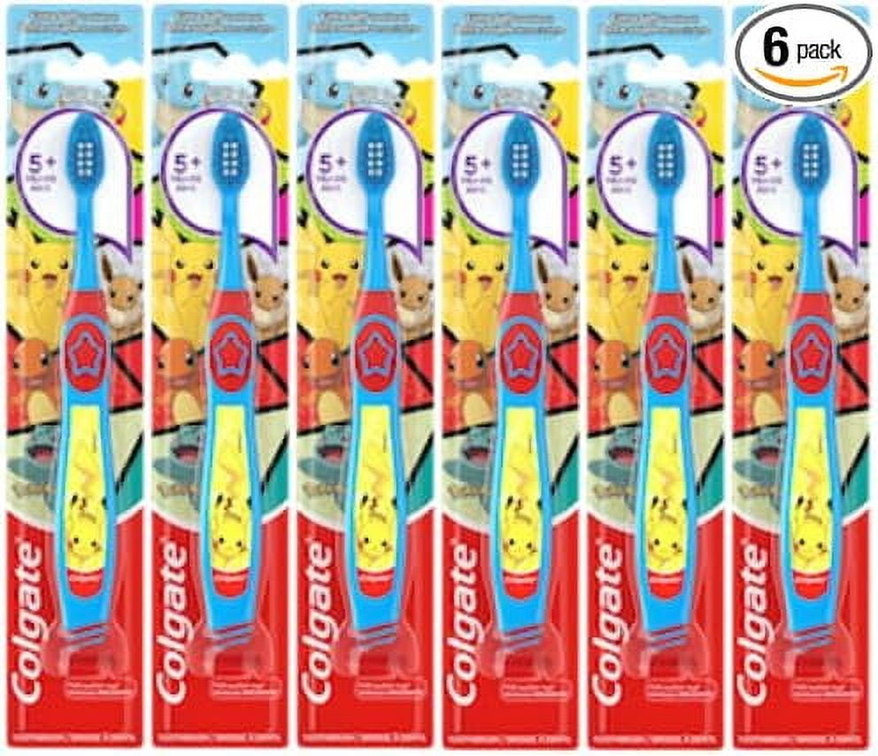 Colgate Pokemon Kids Toothbrush, Extra Soft, 5+ Yers, Pack of 6 ...