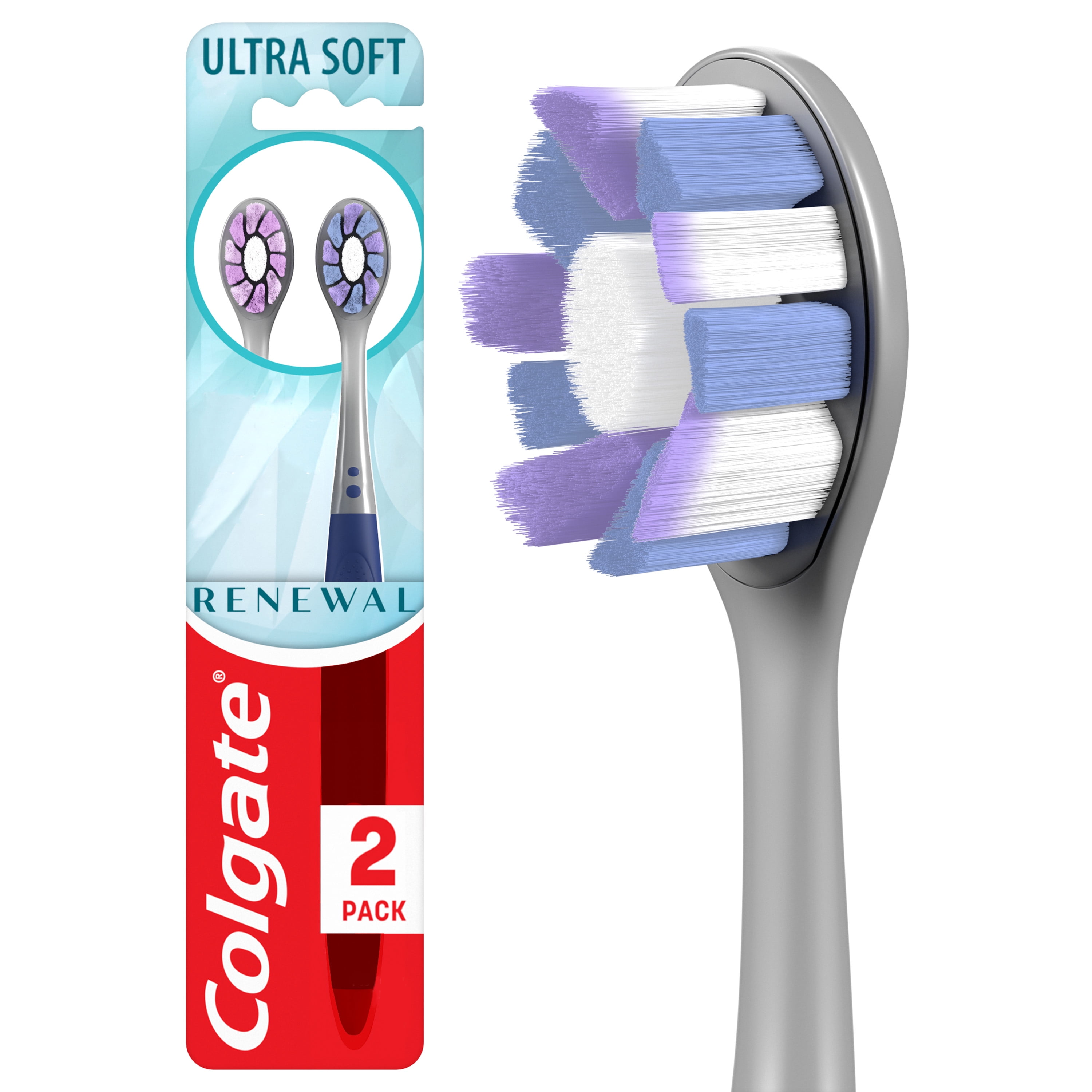 Colgate Renewal Extra Clean Brush for Teeth and Gums, Soft Manual Adult ...