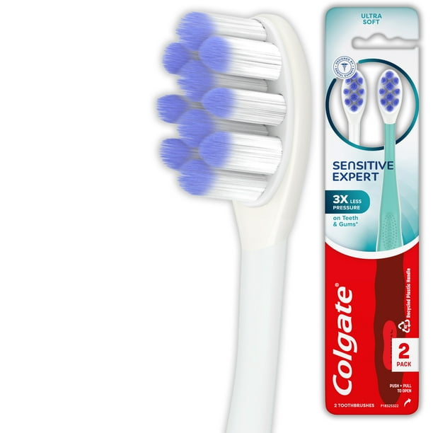 Colgate Sensitive Expert Sensitive Toothbrush, Ultra Soft, 2 Pack ...