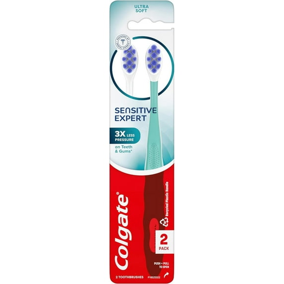 Colgate Sensitive Expert Ultra Soft Sensitive Toothbrush Pack, Extra ...