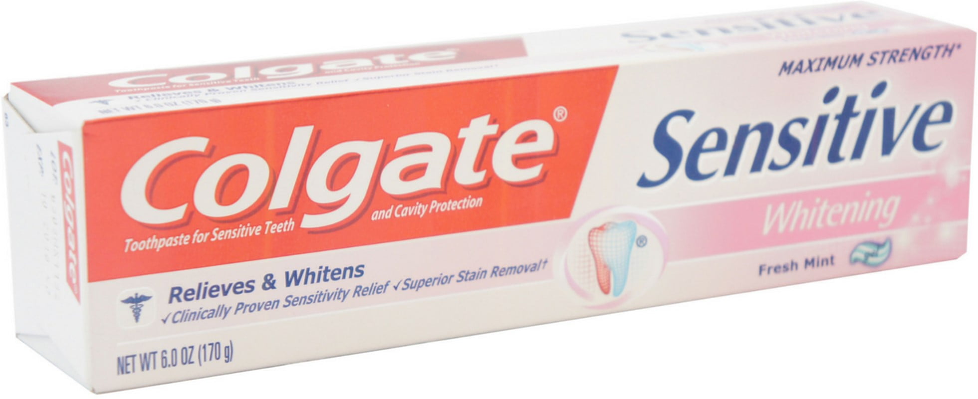 Colgate Sensitive Maximum Strength Whitening Toothpaste 6 oz (Pack of 2 ...