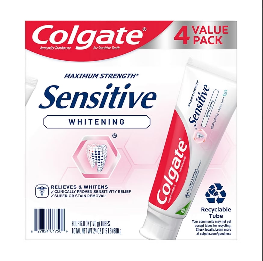 Colgate Sensitive Whitening Toothpaste, Sensitive Teeth Toothpaste ...