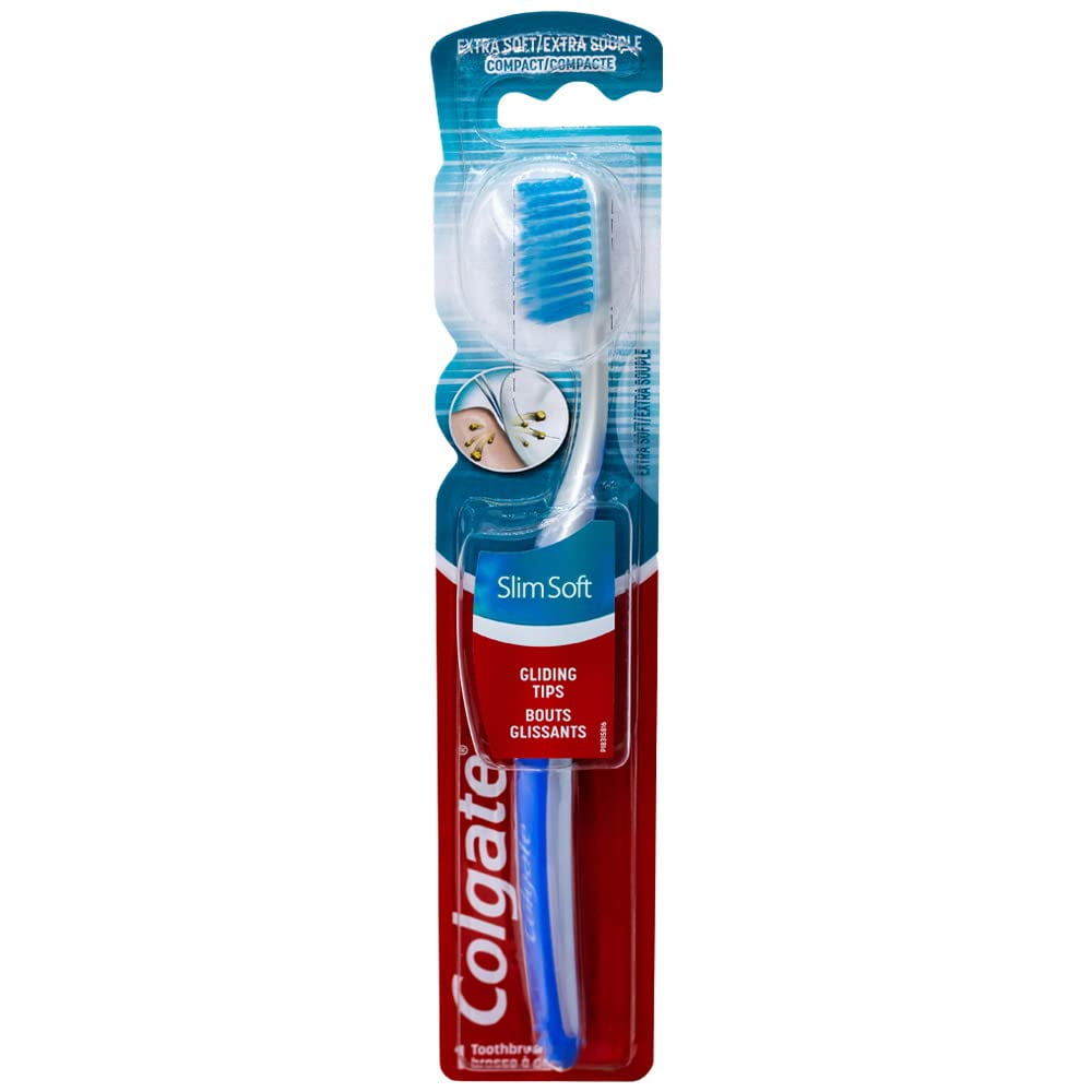 Colgate Ultra Soft Manual Toothbrush, Gentle for Sensitive Teeth, Slim ...