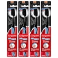 Colgate Slimsoft Floss-Tip Charcoal Toothbrush, Soft (4 Count) - Pack ...