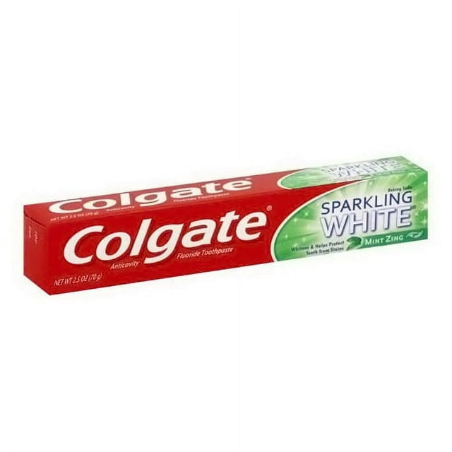 Colgate Sparkling White Gel Toothpaste Mint Zing, 2.5 Oz - Walmart.com