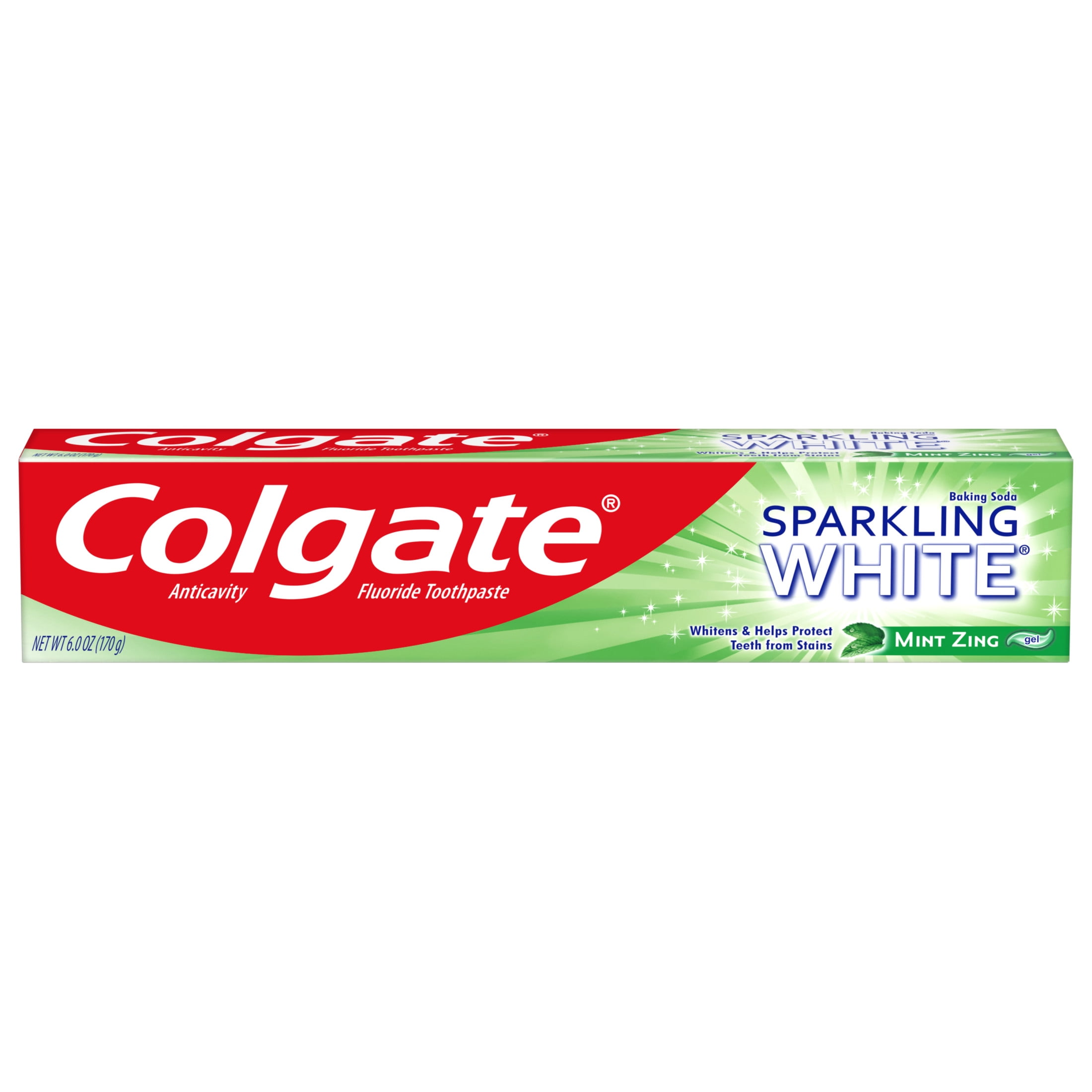 Colgate Sparkling White Whitening Toothpaste, Mint Zing, 6.0 Ounce ...