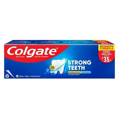 Colgate Strong Teeth Saver Pack Toothpaste (200+100) 300G With ...