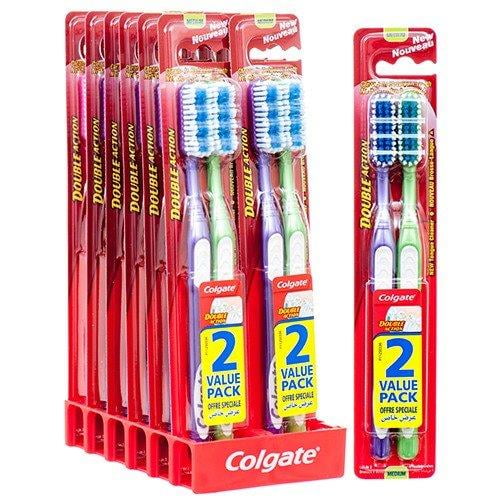 Colgate Toothbrush 2Ct Double Action Medium Pack (3) Packaging May Vary ...