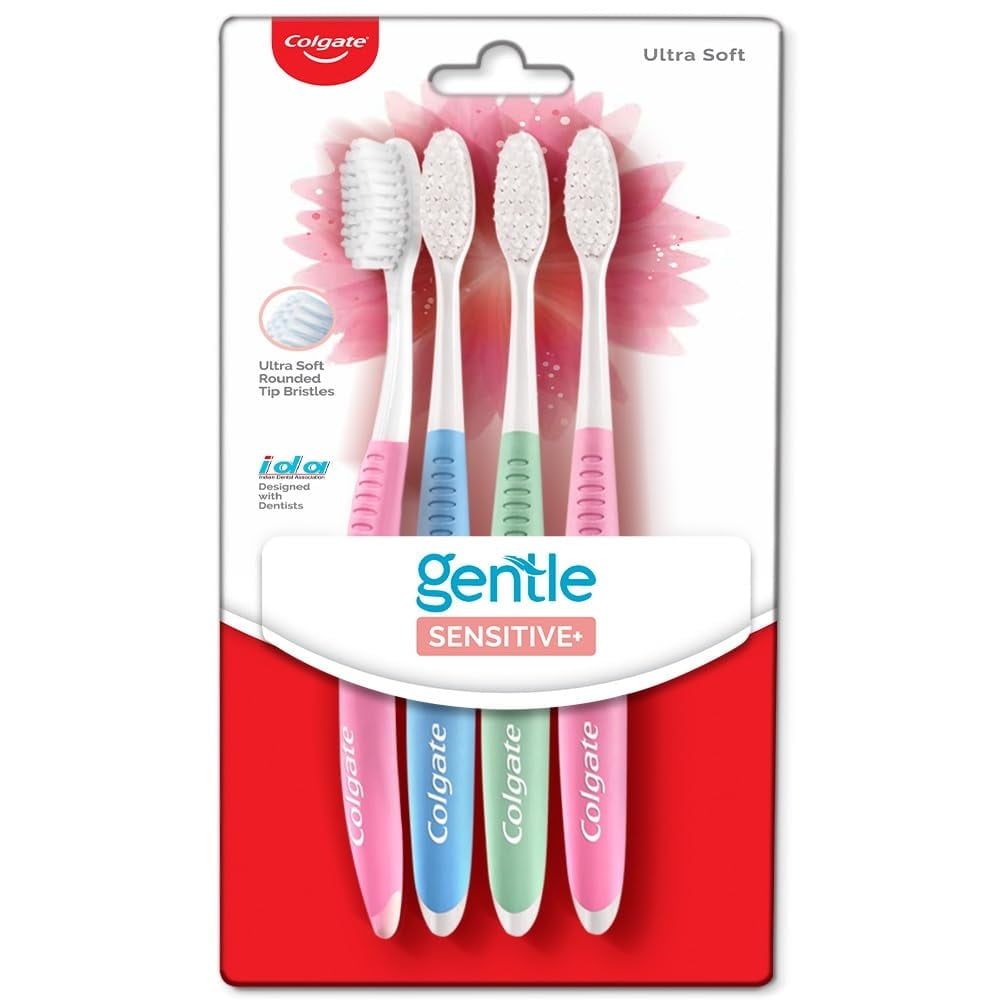 Colgate Sensitive Toothbrush, Ultra-Soft Bristles, Flexible Neck, Pack ...