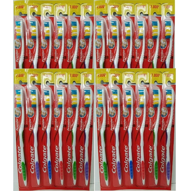 Colgate Premier Extra Clean Toothbrush Multipack - 24 Toothbrushes ...
