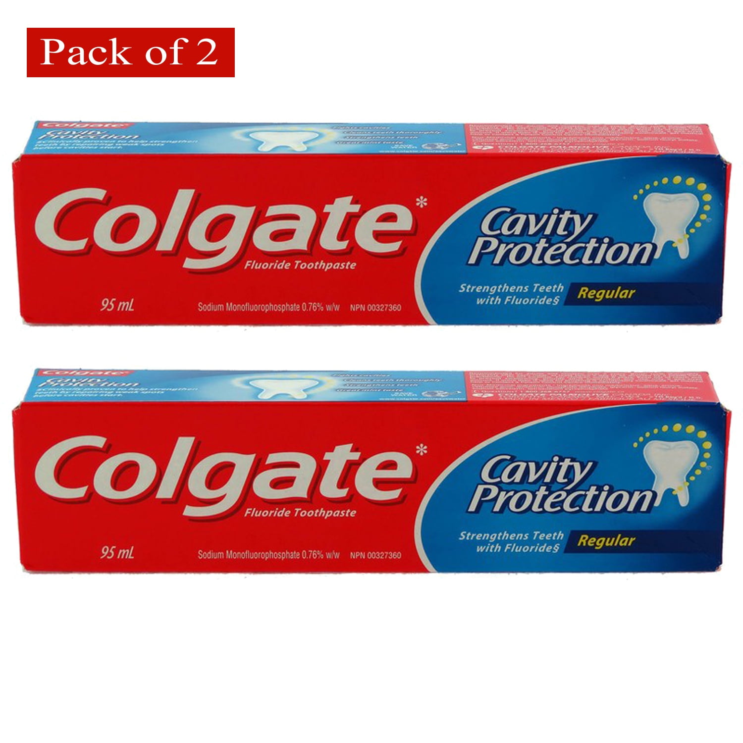 Colgate Toothpaste Cavity Protection Regular 95ml (Pack of 2) - Walmart.com
