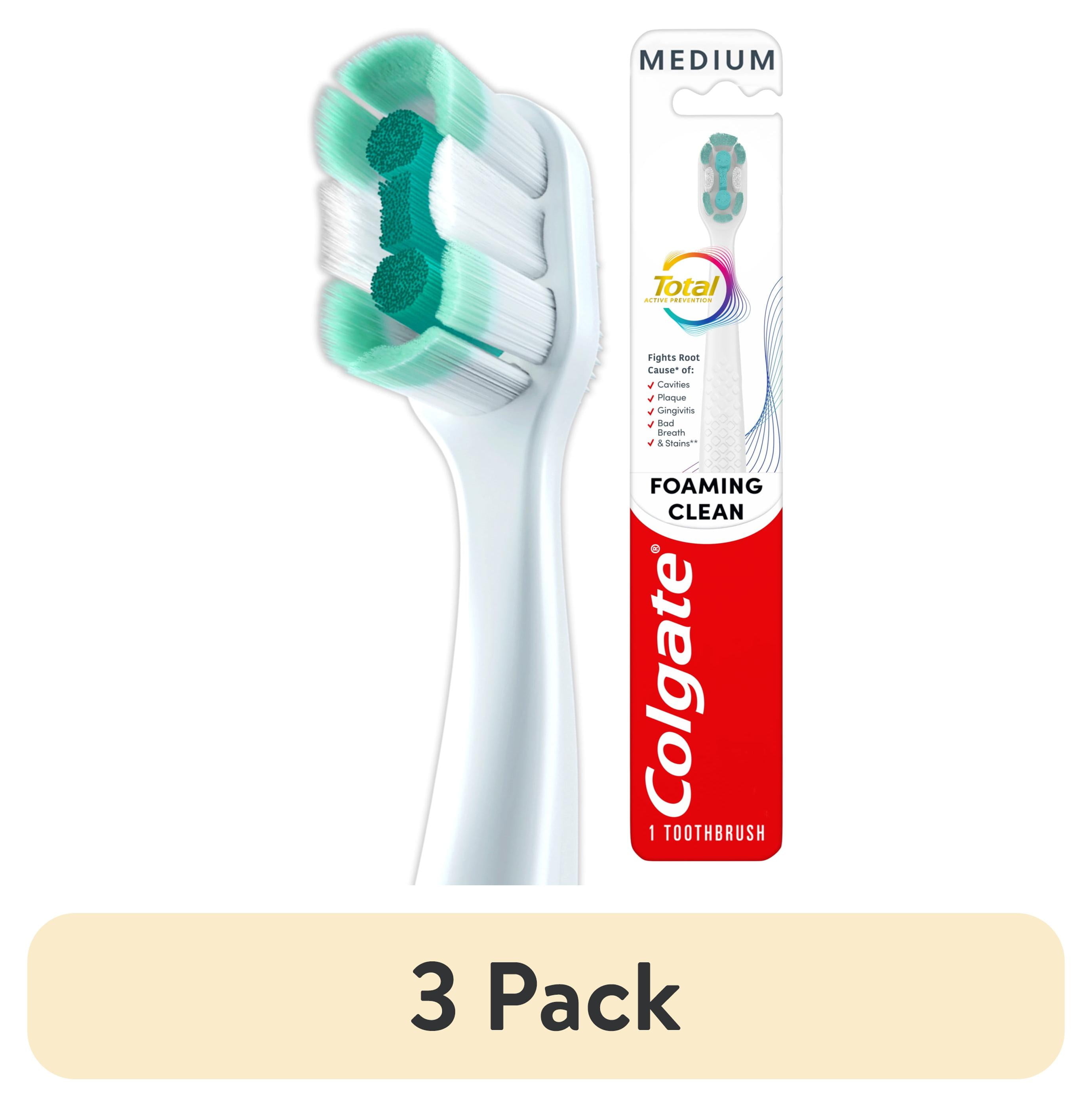 (3 pack) Colgate Total Active Prevention Foaming Clean Medium ...