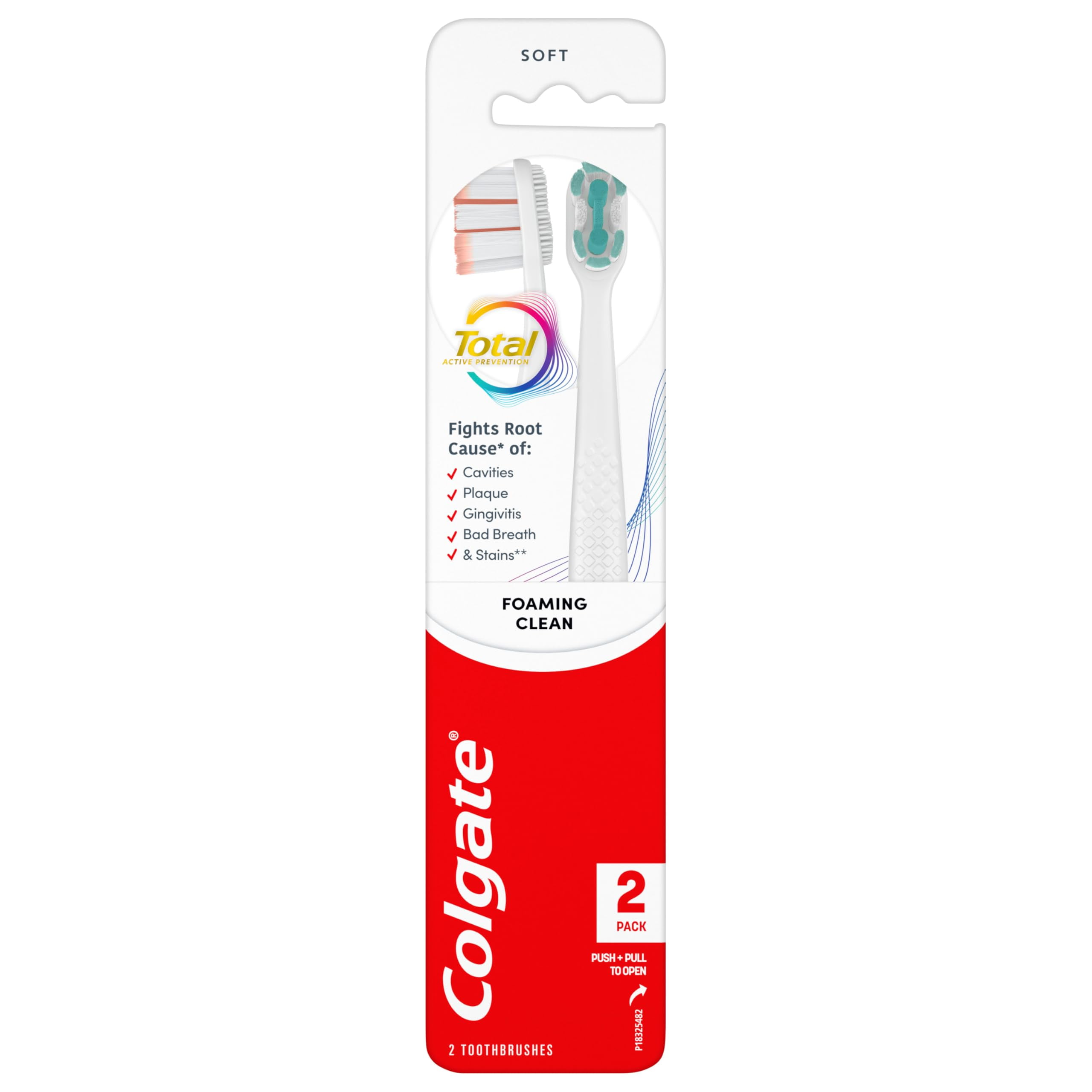 Colgate Total Active Prevention AIF9 Foaming Clean Soft Toothbrushes ...