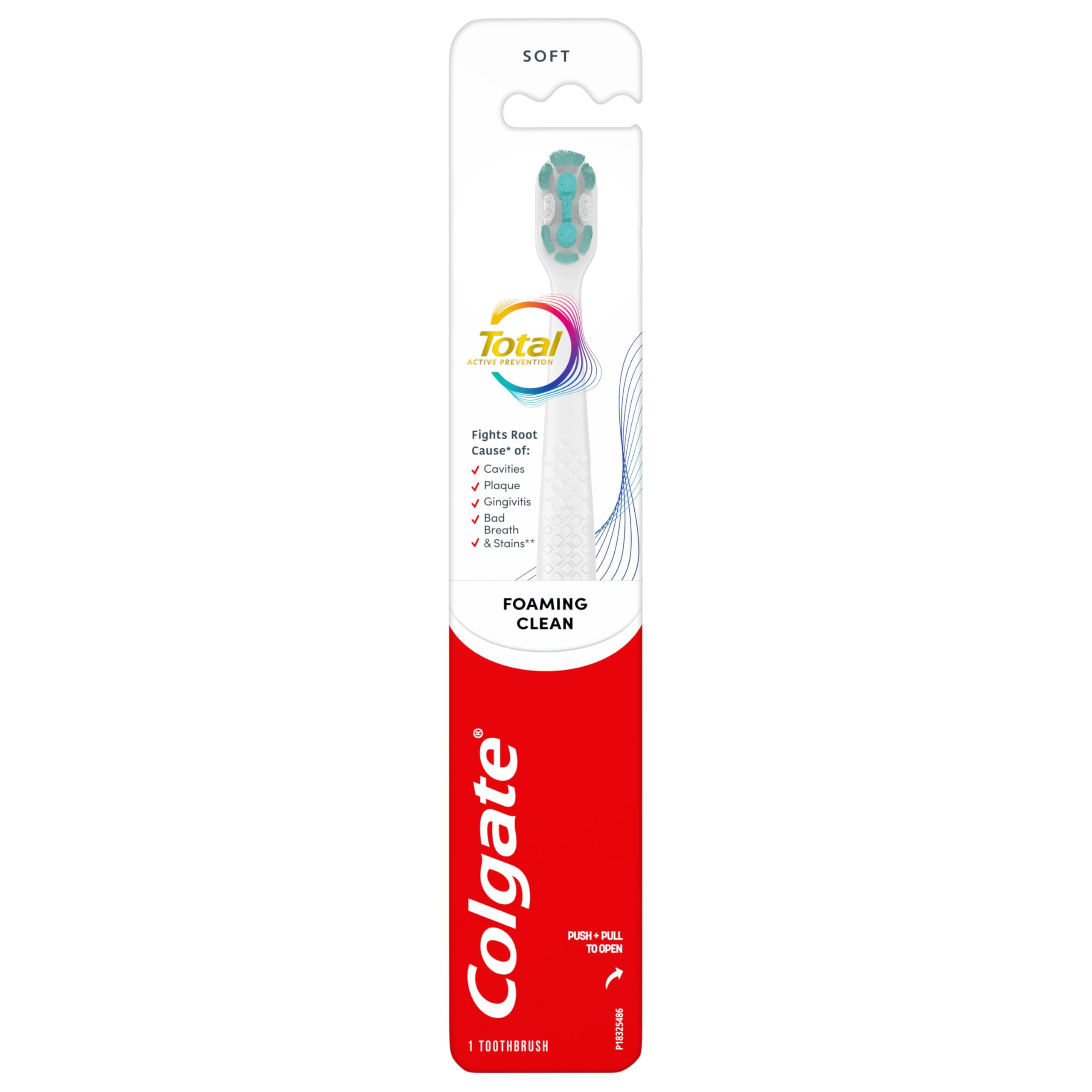 Colgate Total Active Prevention Foaming Clean Soft Toothbrush, Soft ...