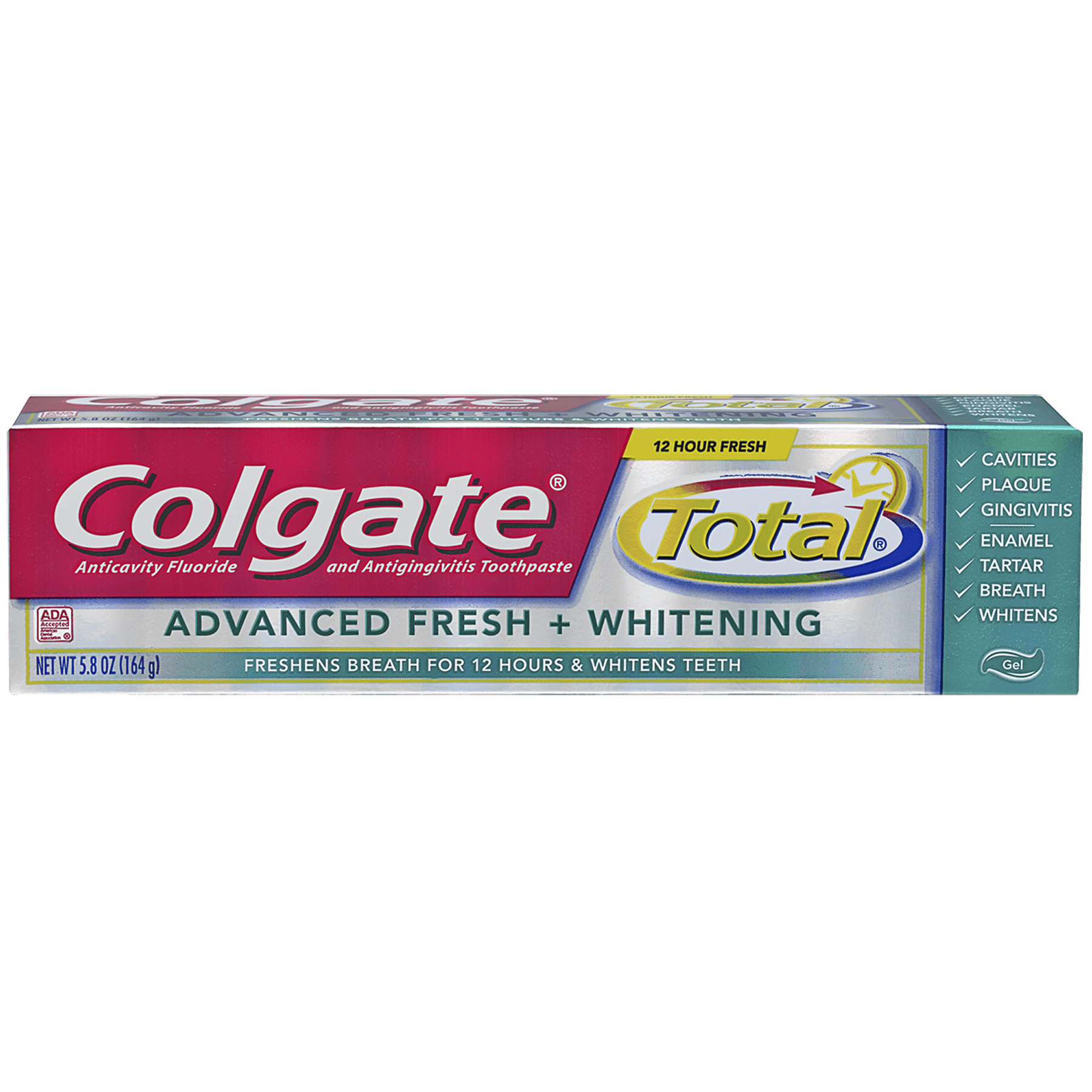 Colgate Total Advanced Fresh + Whitening Gel Toothpaste - 5.8 oz ...