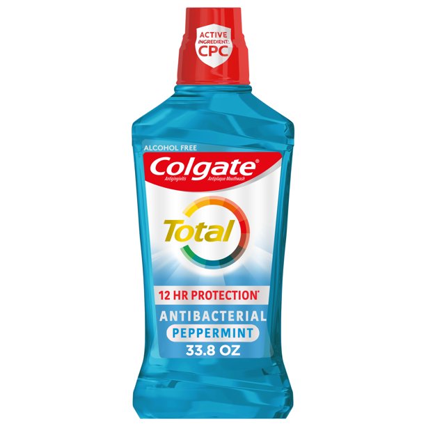 Colgate Total Advanced Pro-Shield Mouthwash, Peppermint Blast, 1L ...