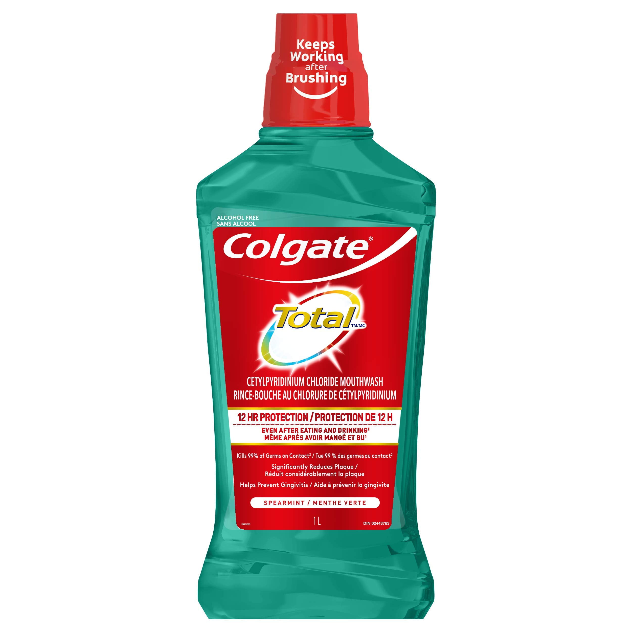 Colgate Total Advanced Pro-Shield Mouthwash, Spearmint 33.8 Oz ...