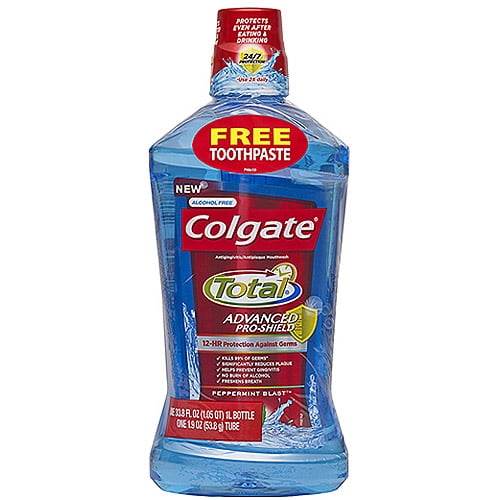 Colgate Total Advanced Pro-Shield Peppermint Blast Mouthwash, 33.8 fl ...
