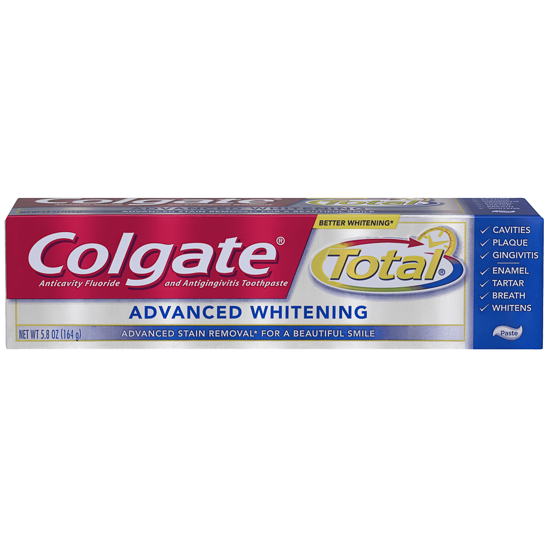 Colgate Total Advanced Whitening Toothpaste, Paste - 5.8 Ounce ...