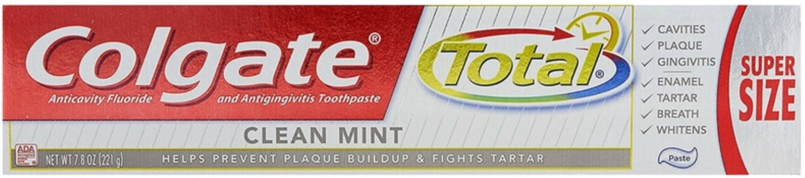 Colgate Total Antigingivitis Fluoride Clean Mint Toothpaste, 7.8 oz ...