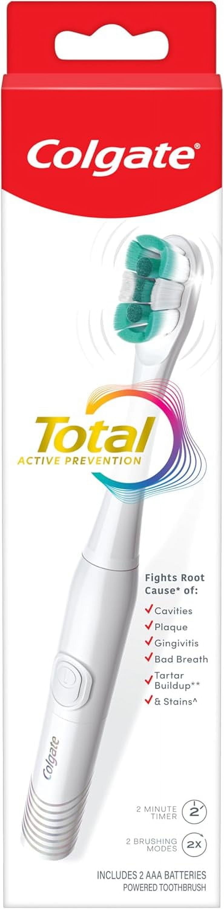Colgate Total Battery Powered Toothbrush, White - Walmart.com