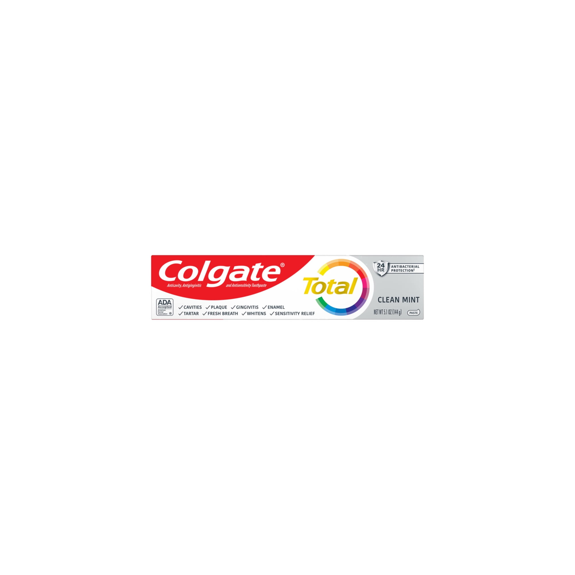 Colgate Total Clean Mint Toothpaste, Mint Toothpaste, 5.1 oz Tube (Pack of 16) - Walmart.com