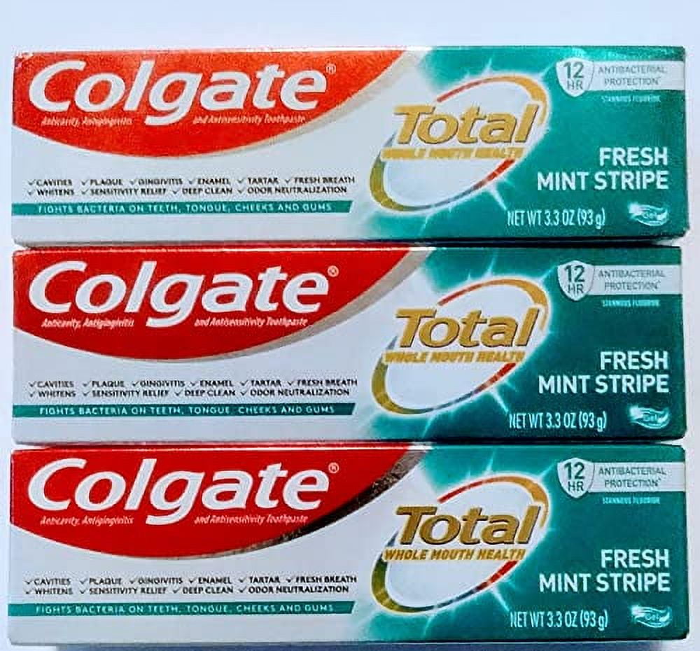 Colgate Total Active Prevention Fresh Mint Toothpaste, 3.3 Oz ...