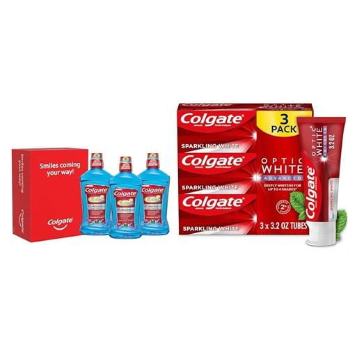 Colgate Total Mouthwash, Alcohol Free Mouthwash, Peppermint, 33.8 Ounce ...