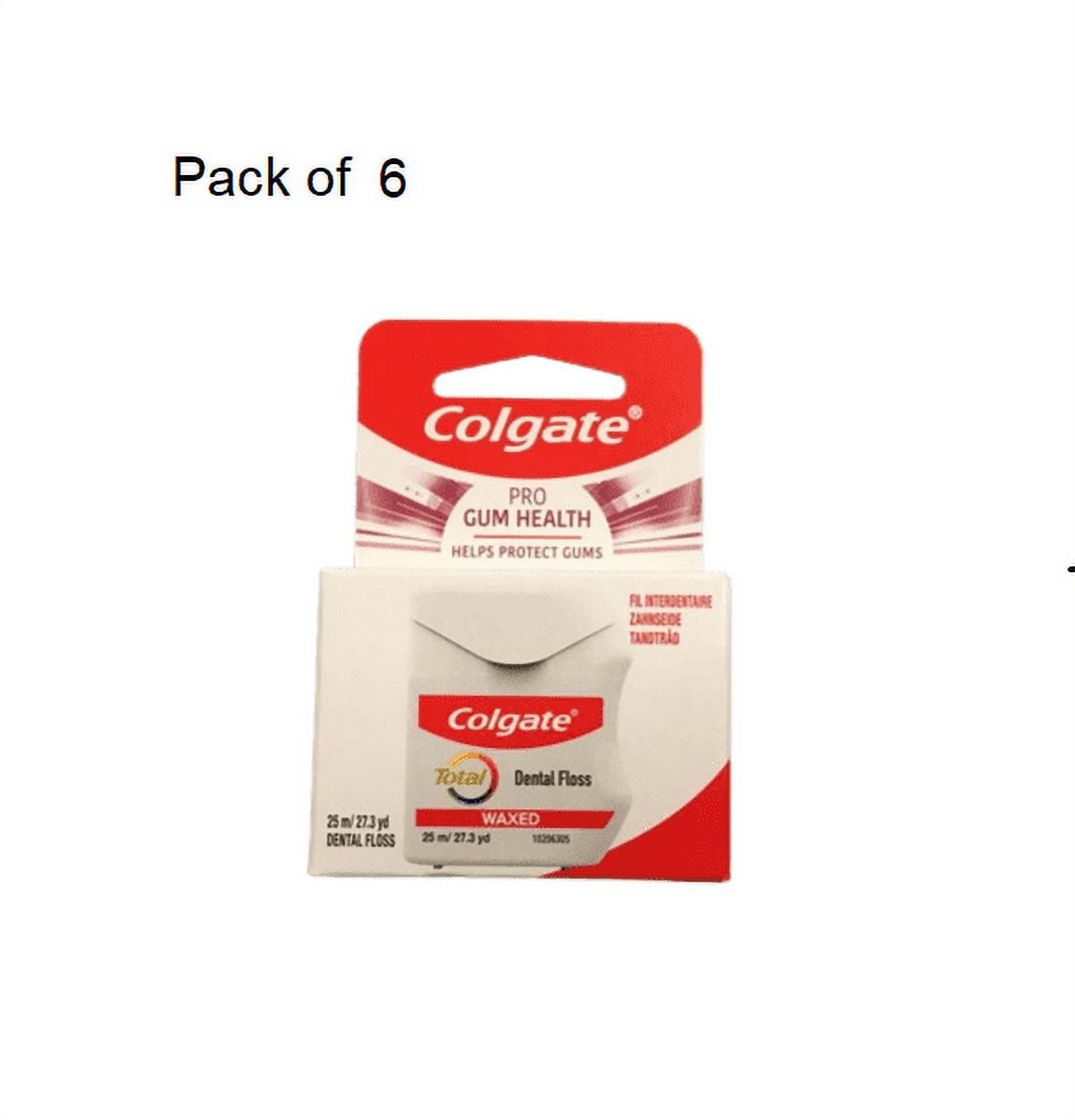 Colgate Total Pro Dental Teeth Cleaning Interdental Floss 25m, Wax Gum ...