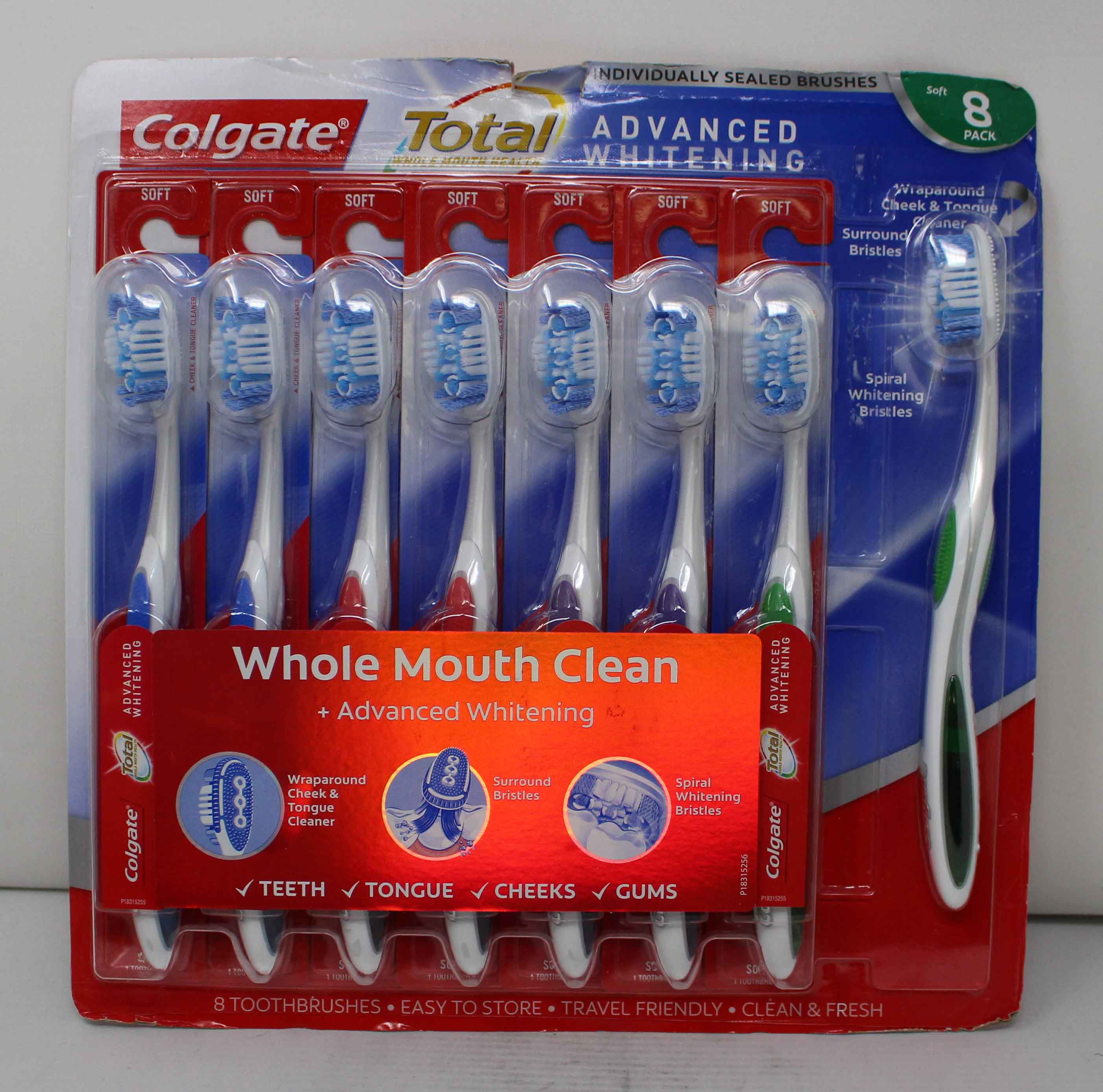 Colgate Total Gentle Toothbrushes for Sensitive Teeth, Advanced ...