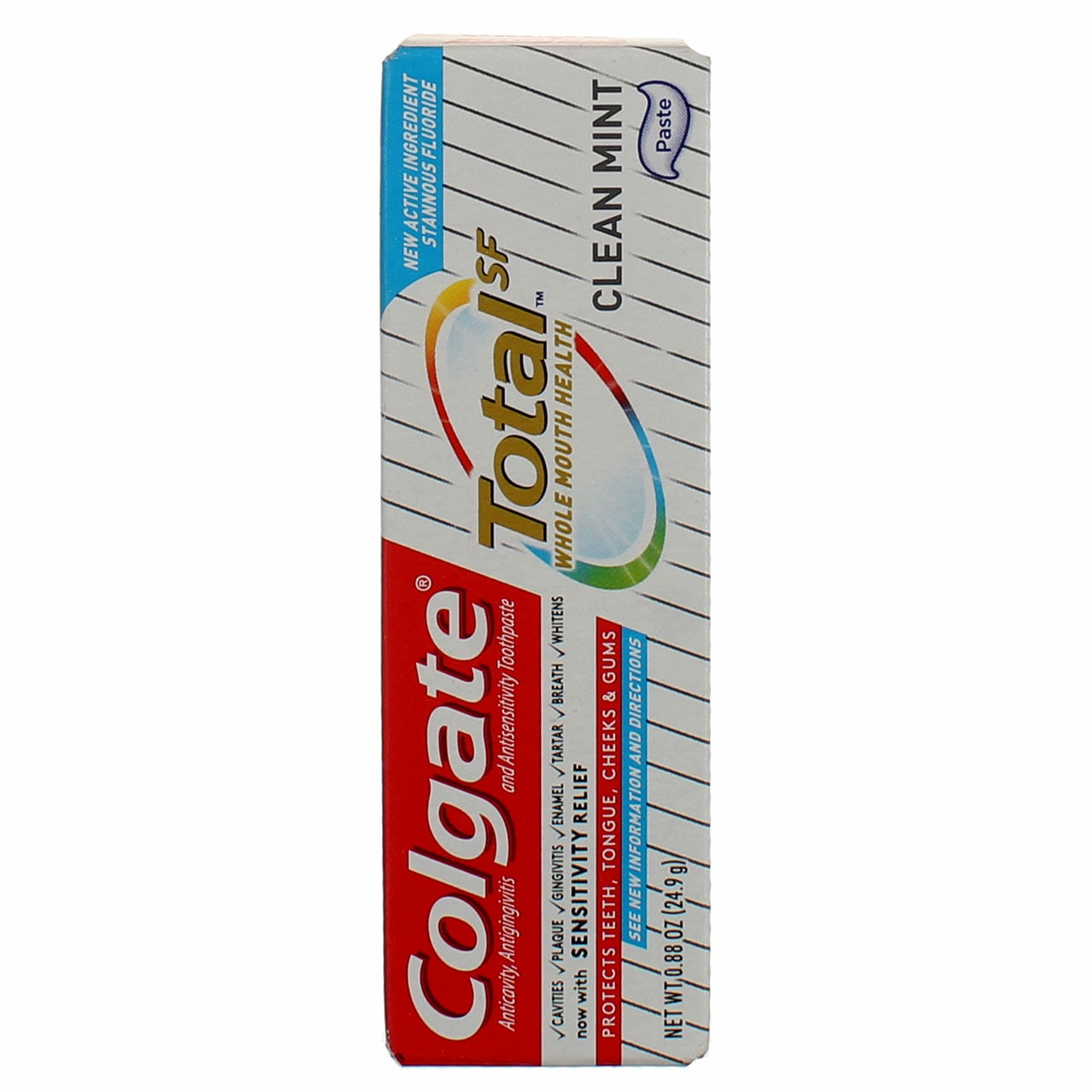 Colgate Total Toothpaste Paste, Clean Mint, 0.88 oz (3 pack) - Walmart.com