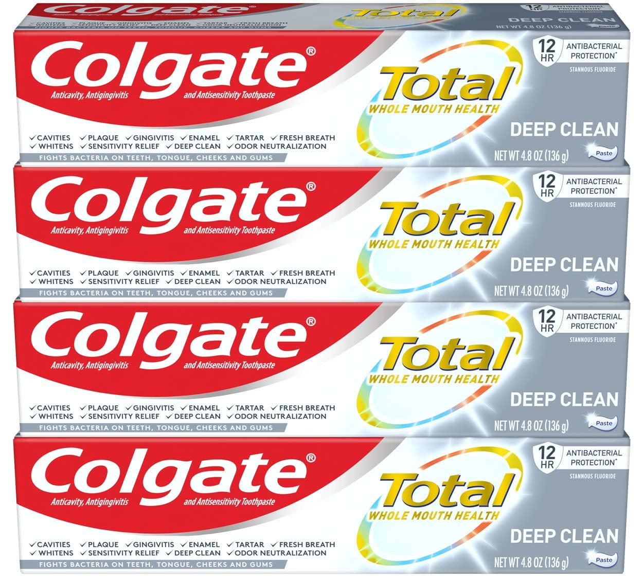 Colgate Total Toothpaste with Stannous Fluoride and Zinc, Multi Benefit ...