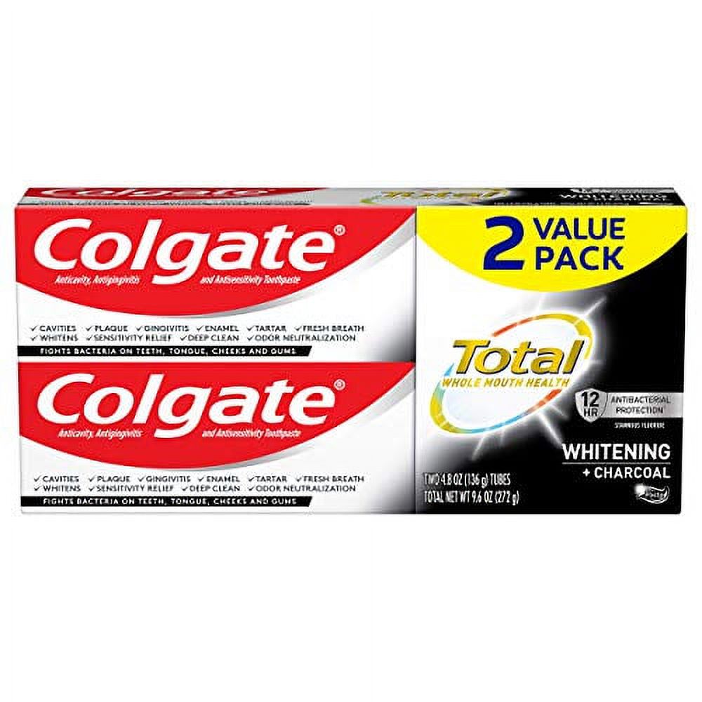 Colgate Total Whitening + Charcoal Toothpaste, 10 Benefits Including ...