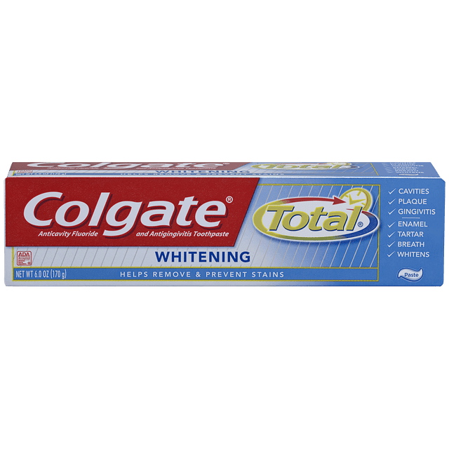 Colgate Total + Whitening Toothpaste, Removes Stains & Fights Cavities ...