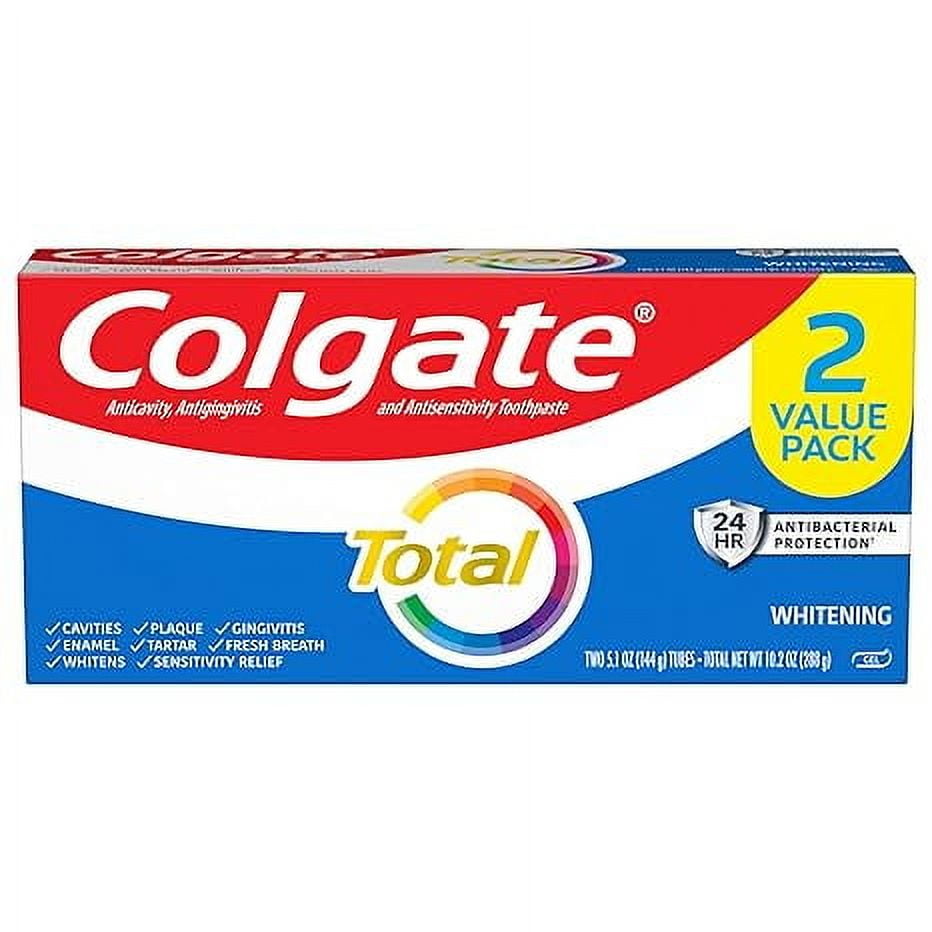 Colgate Total Whitening Toothpaste Gel, Mint 5.1 Oz, 2 Ea, 3 Pack ...