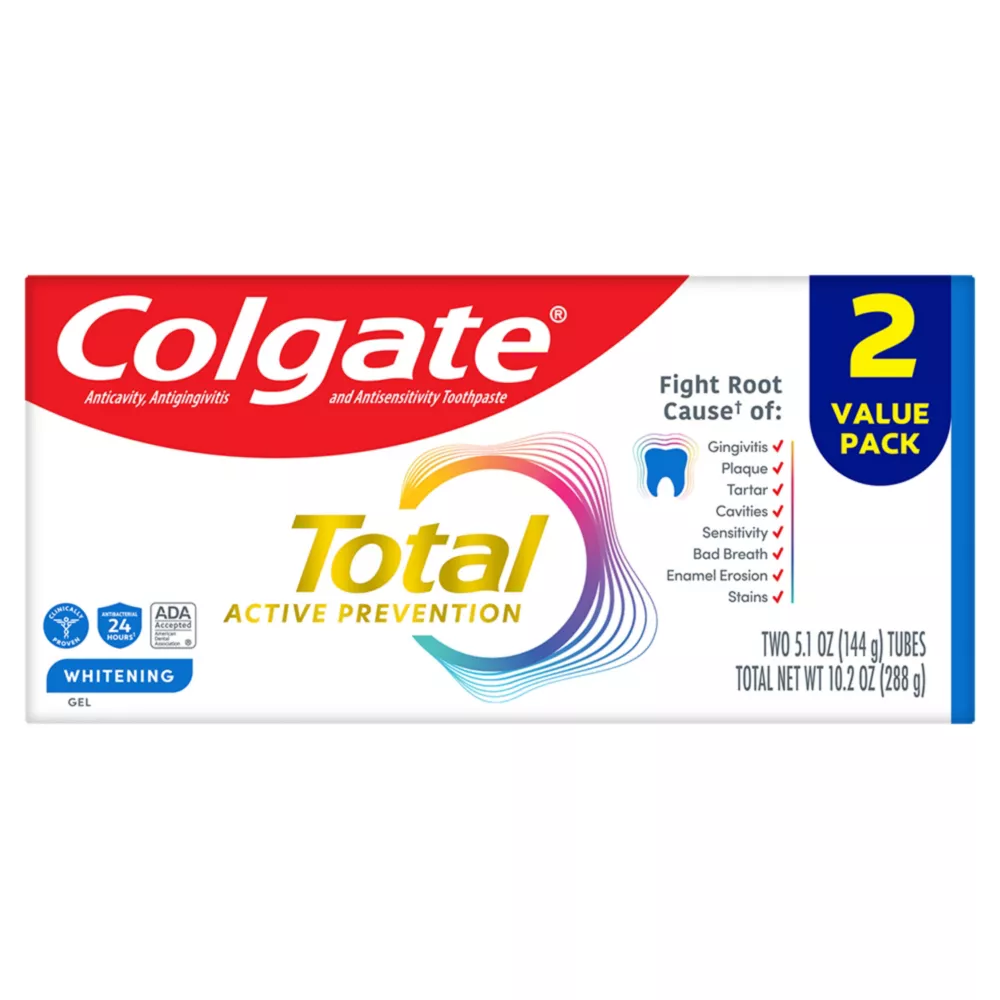 Colgate Total Whitening Toothpaste Gel - Mint - 5.1oz - Walmart.com