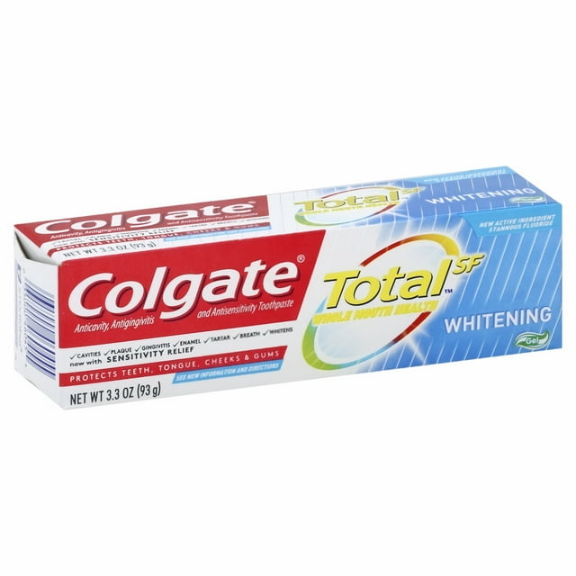 Colgate Total Whitening Toothpaste Gel, Mint (Pack of 3) - Walmart.com
