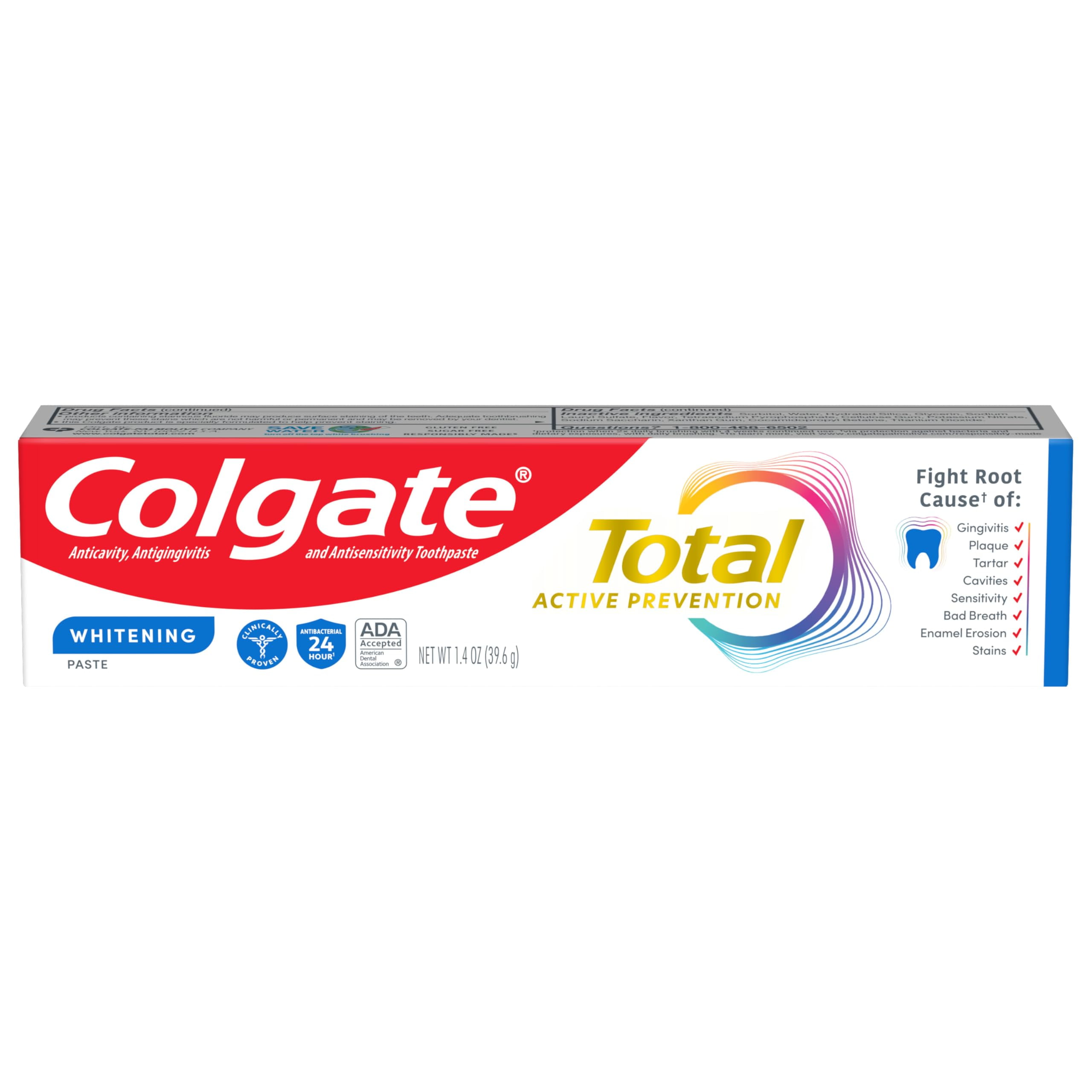 Colgate Total Whitening Travel Toothpaste, Mint Toothpaste For Travel ...
