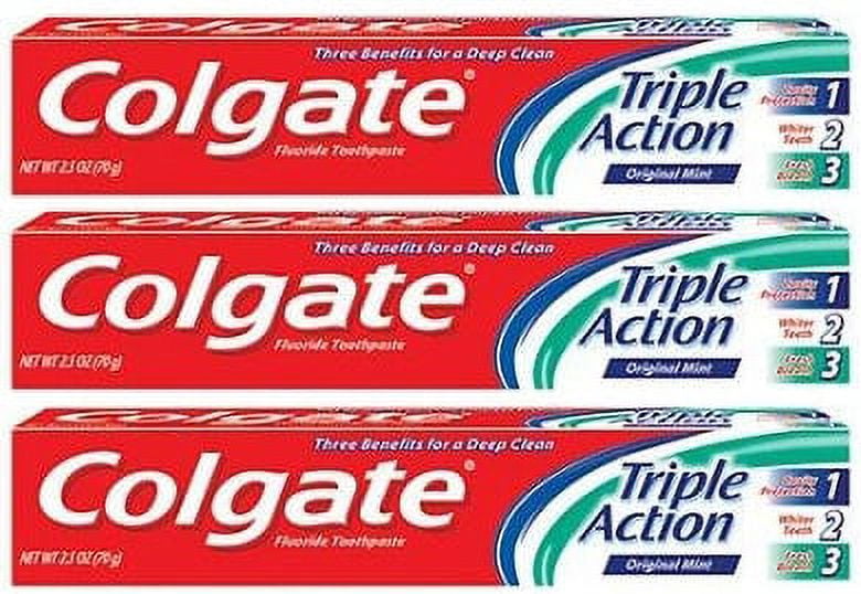 Colgate Travel Size Toothpaste Triple Action Original Mint, 2.5 oz ...