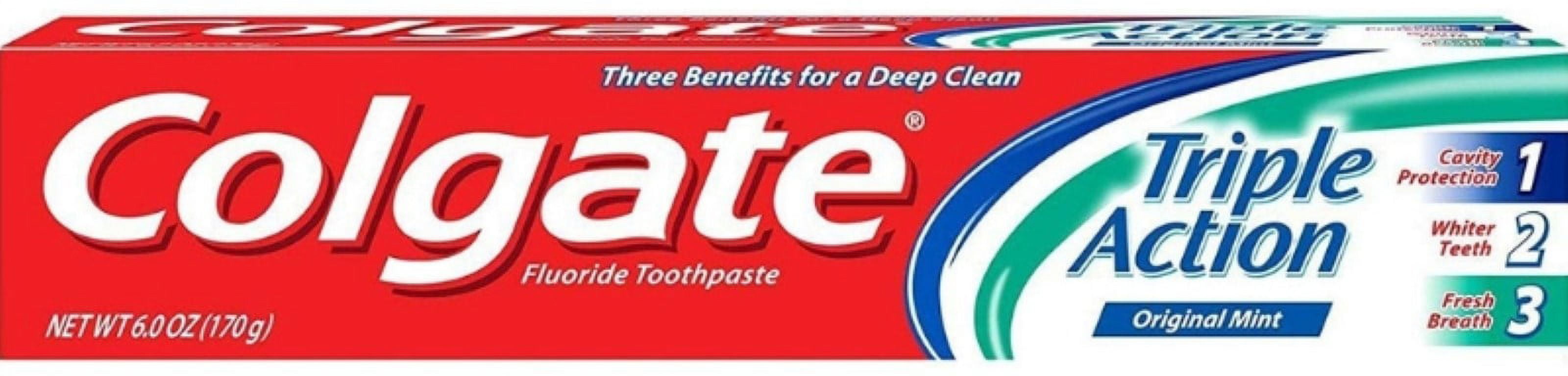 Colgate Triple Action 6 oz (Pack of 3) - Walmart.com