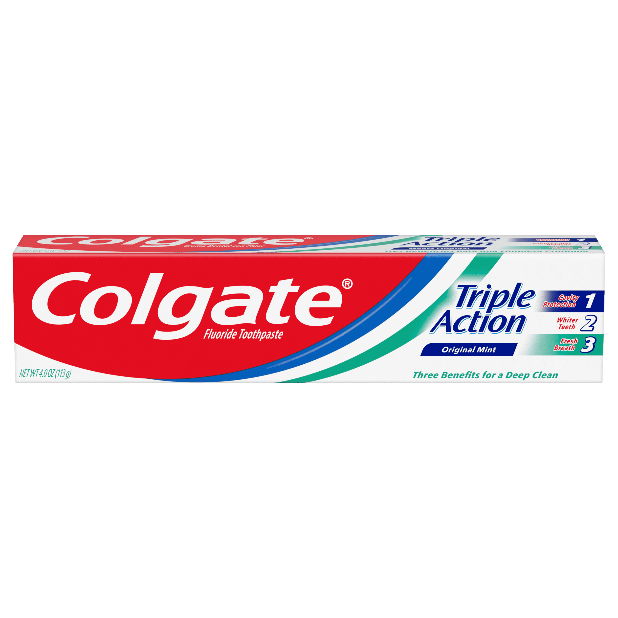 Colgate Triple Action Original Mint Toothpaste, 4 Oz - Walmart.com