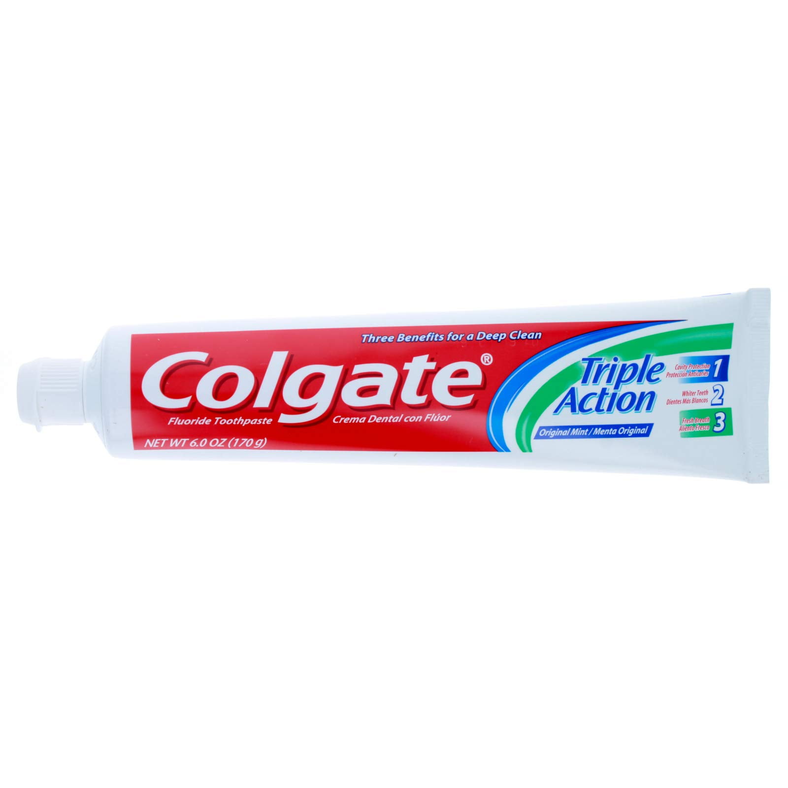 Colgate Triple Action Toothpaste Original Mint 6 Oz (Pack of 18 ...