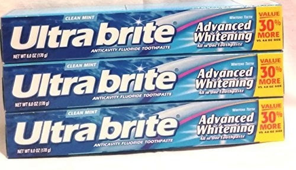 Colgate Ultra Brite Advanced Whitening Toothpaste, Clean Mint, Fights ...