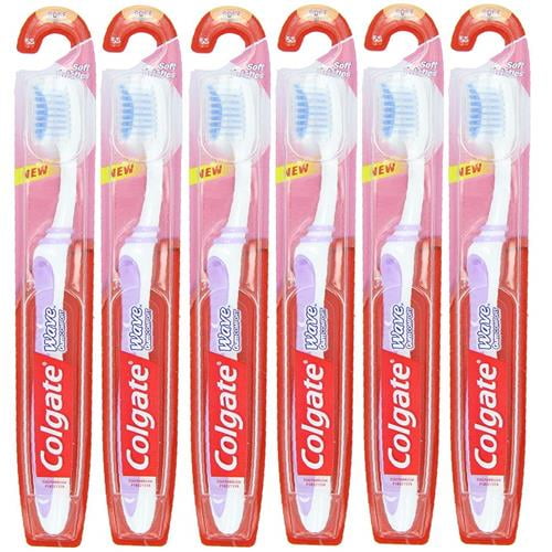 Colgate Wave Gum Comfort Soft Compact Head Toothbrush Colors Vary 6 ...