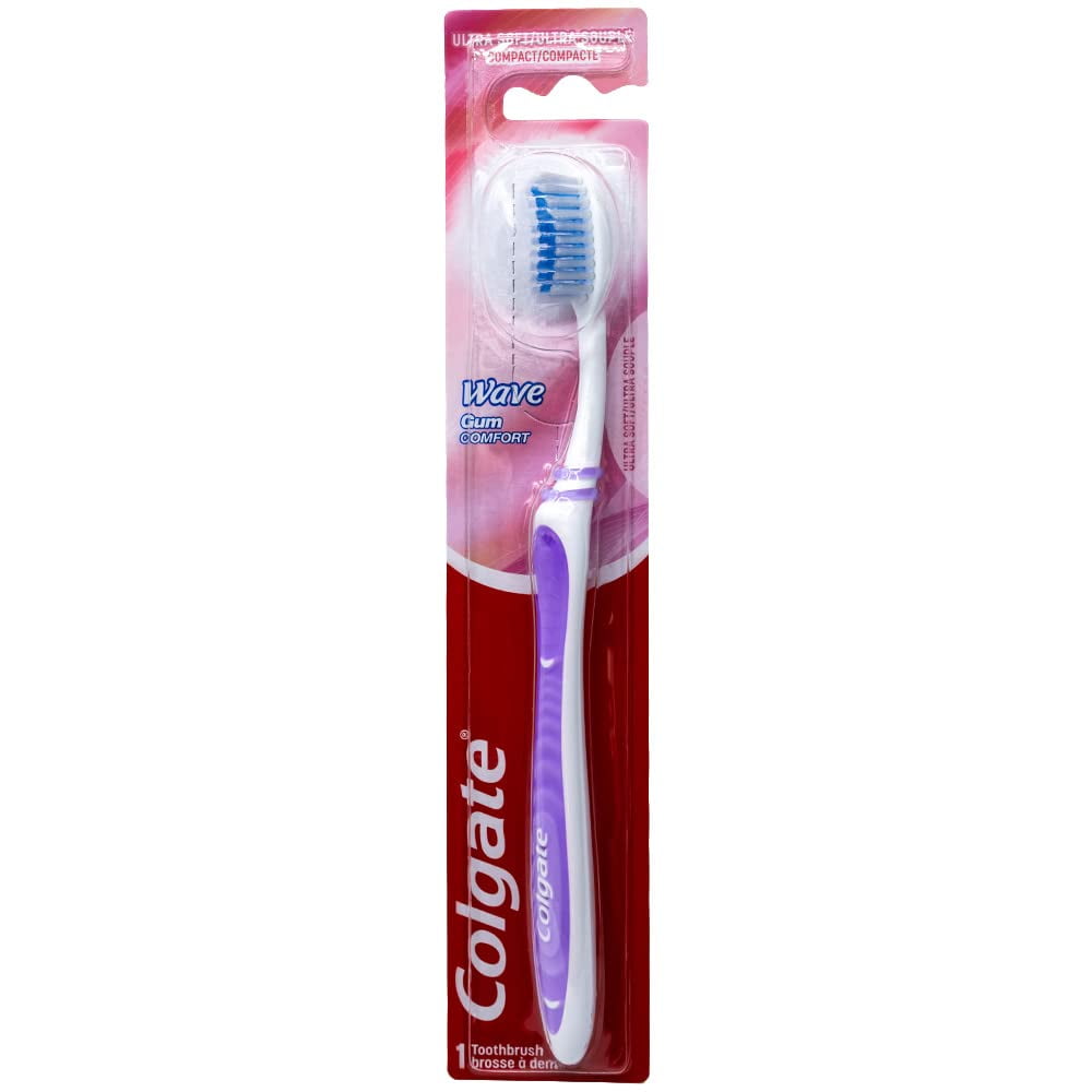 Colgate Wave Gum Comfort Toothbrush, Ultra Soft Compact Head (Colors ...