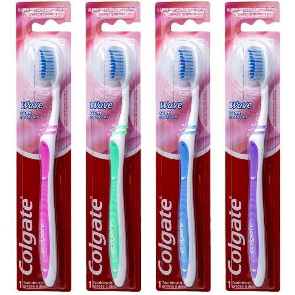 Colgate Wave Gum Comfort Toothbrush, Ultra Soft Compact Head, Colors ...