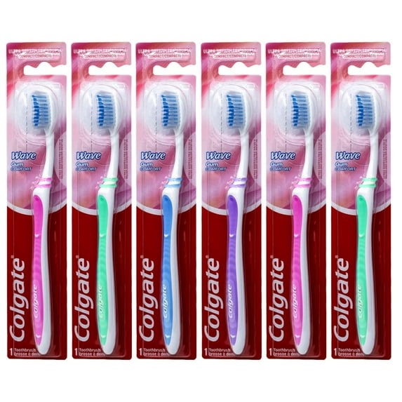 Colgate Wave Gum Comfort Toothbrush, Ultra Soft Compact Head (Colors ...