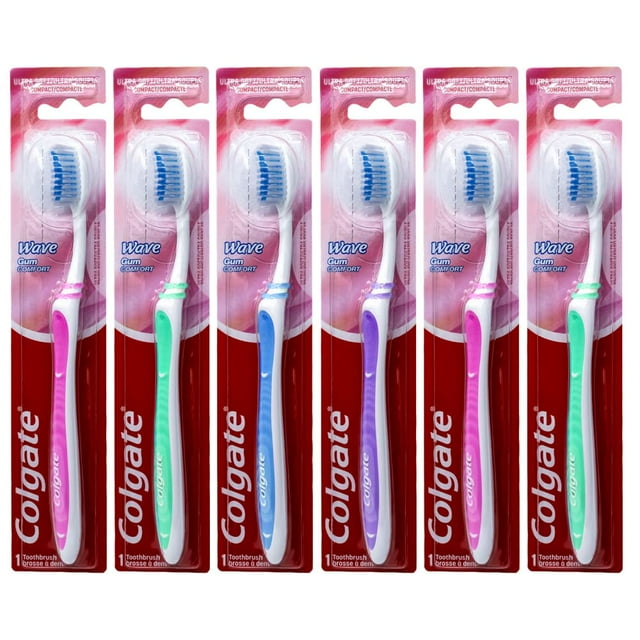 Colgate Wave Gum Comfort Toothbrush, Ultra Soft Compact Head (Colors ...